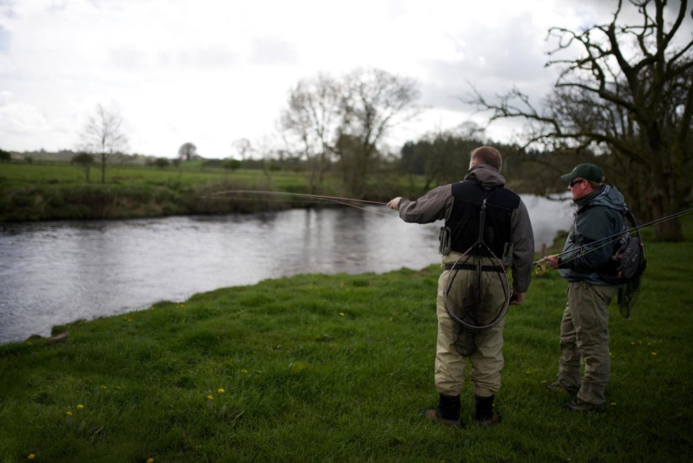 Trout and grayling fishing River Annan, in Scotland